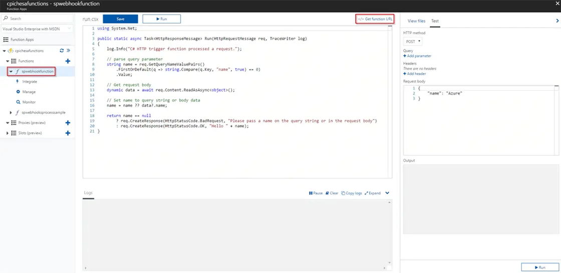 Azure Functions Sharepoint Webhooks And Pnp Part1